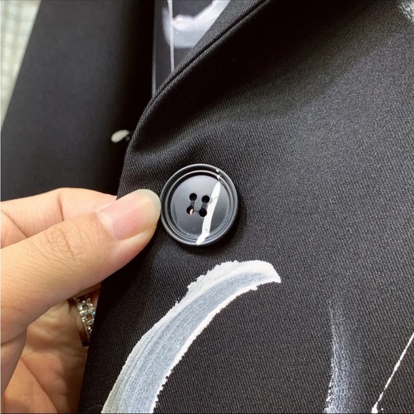 Jackets & Coats | Graphic Blazer With Letter Writingsize Largeruns Size ...